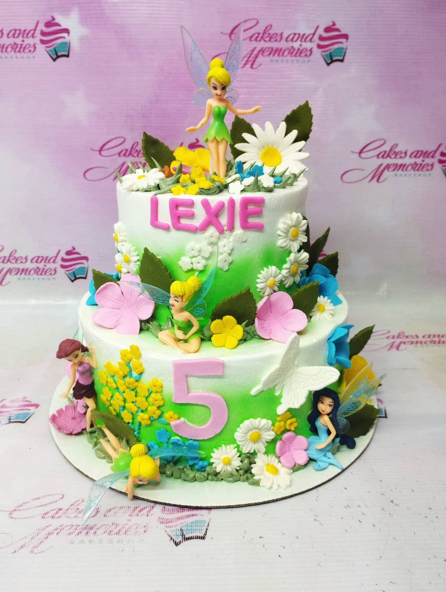 tinkerbell cake design 2 layer simple