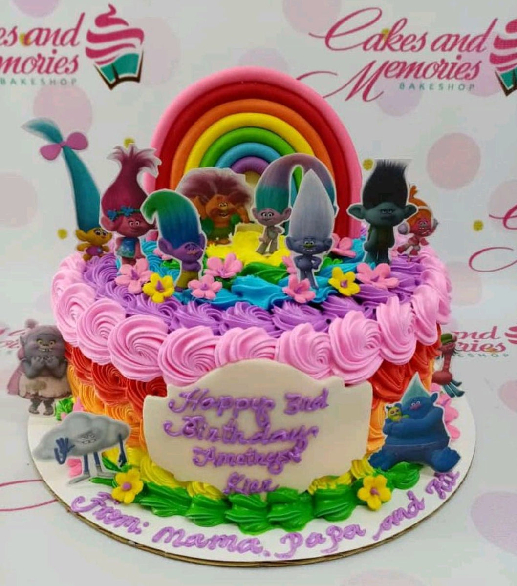 Trolls Cakes– Tagged "2 layers" – Cakes and Memories Bakeshop