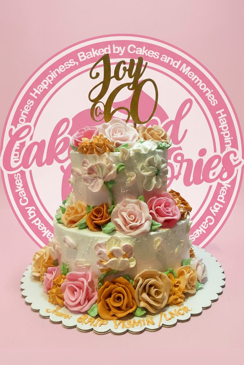 60th Birthday Cake - 2002 – Cakes and Memories Bakeshop