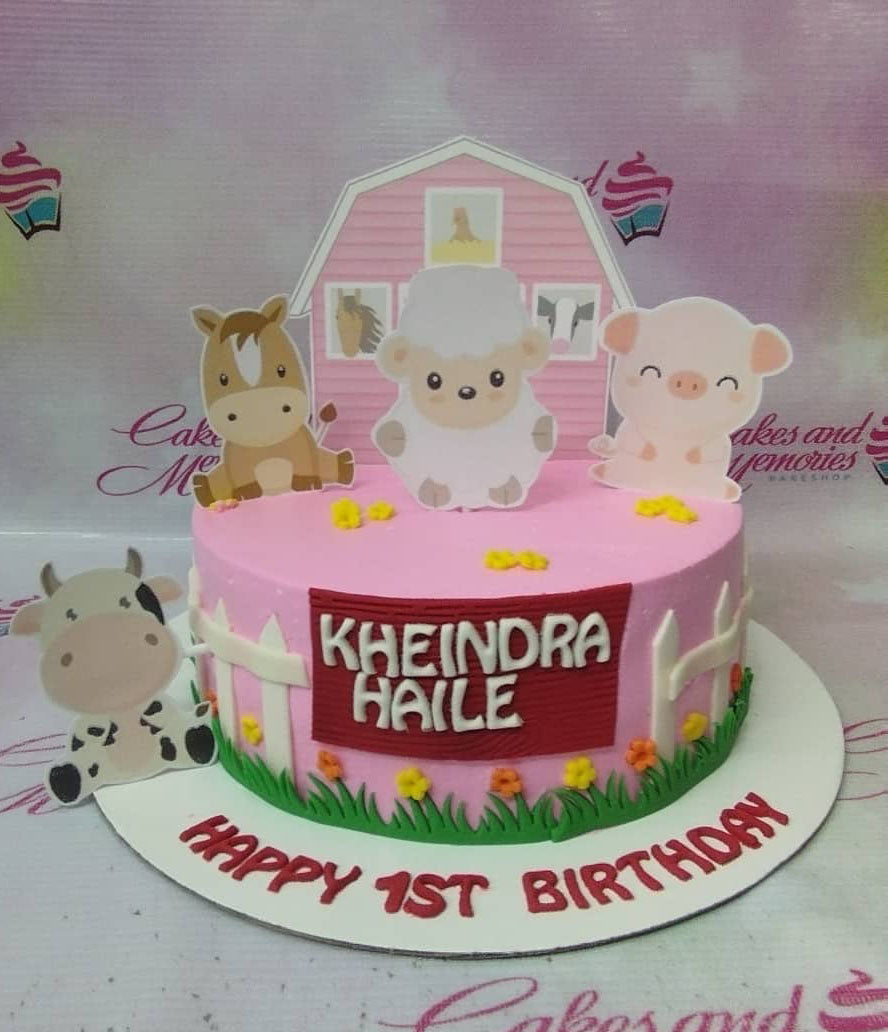 Farm Animals Cake - 1101 – Cakes and Memories Bakeshop