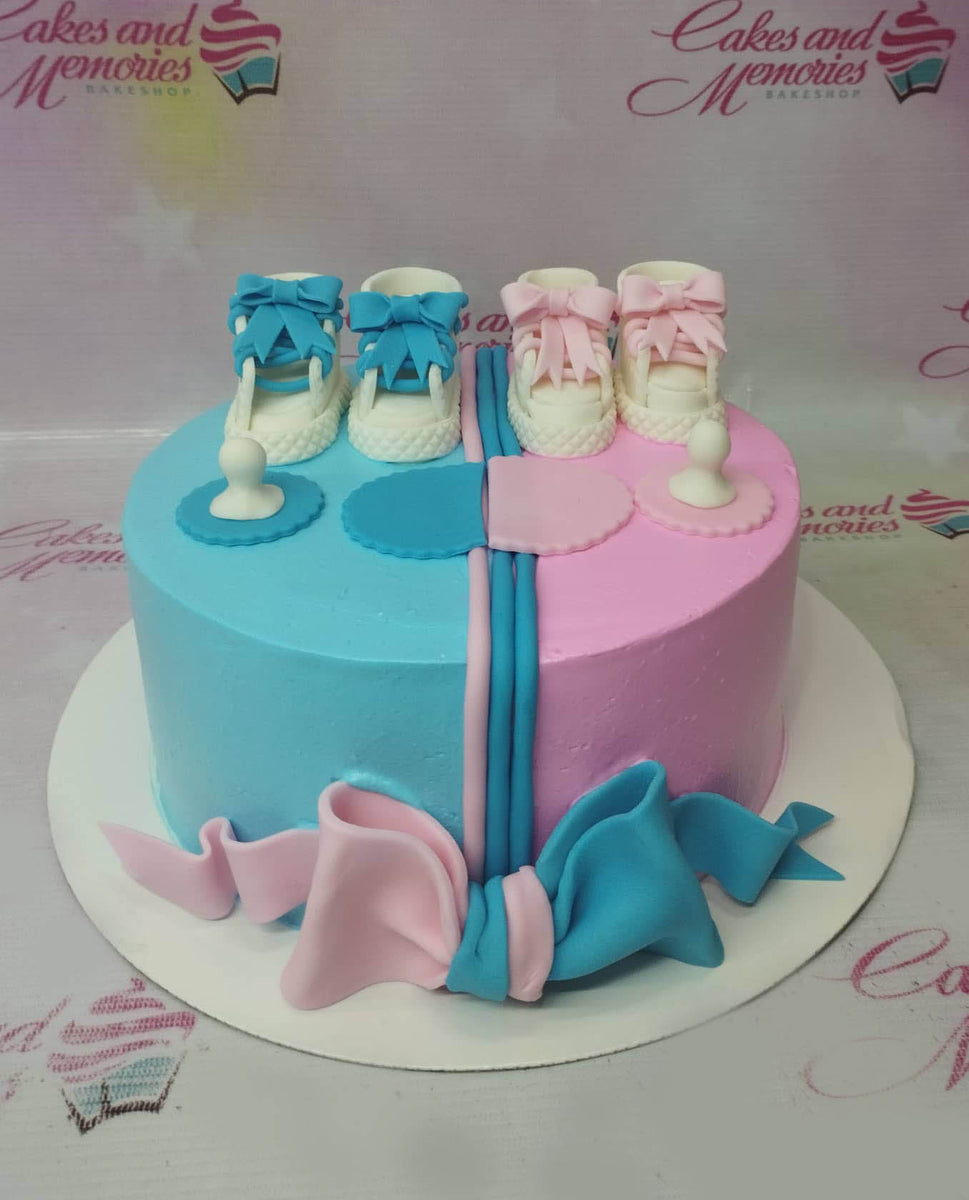Gender Reveal Cake - 1133 – Cakes and Memories Bakeshop