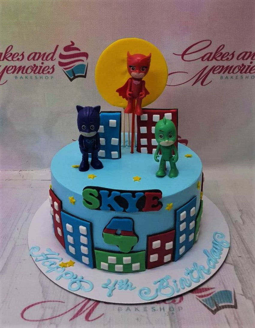 PJ Mask Cake - 1108 – Cakes and Memories Bakeshop