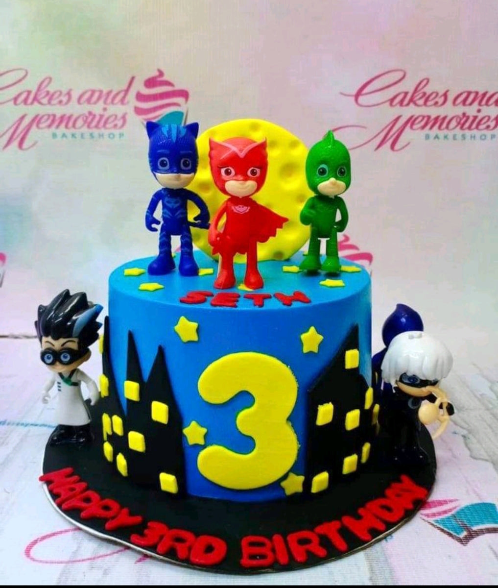 PJ Mask Cake - 1123 – Cakes and Memories Bakeshop