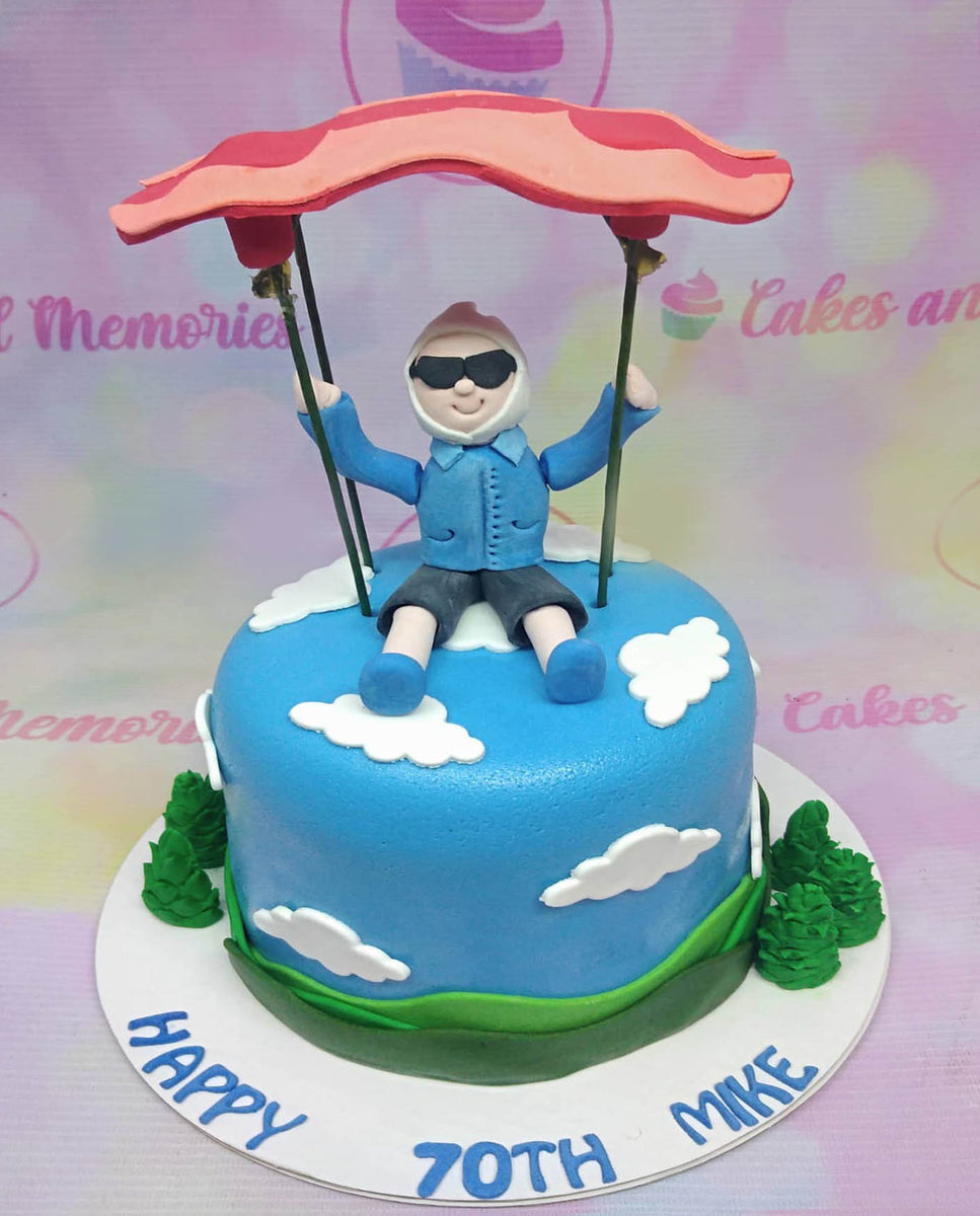 Sky Diving Cake - 1101 – Cakes and Memories Bakeshop