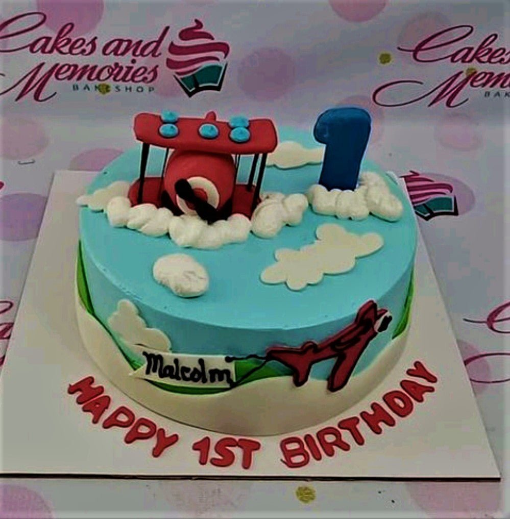 Airplanes Cake - 1114 – Cakes and Memories Bakeshop