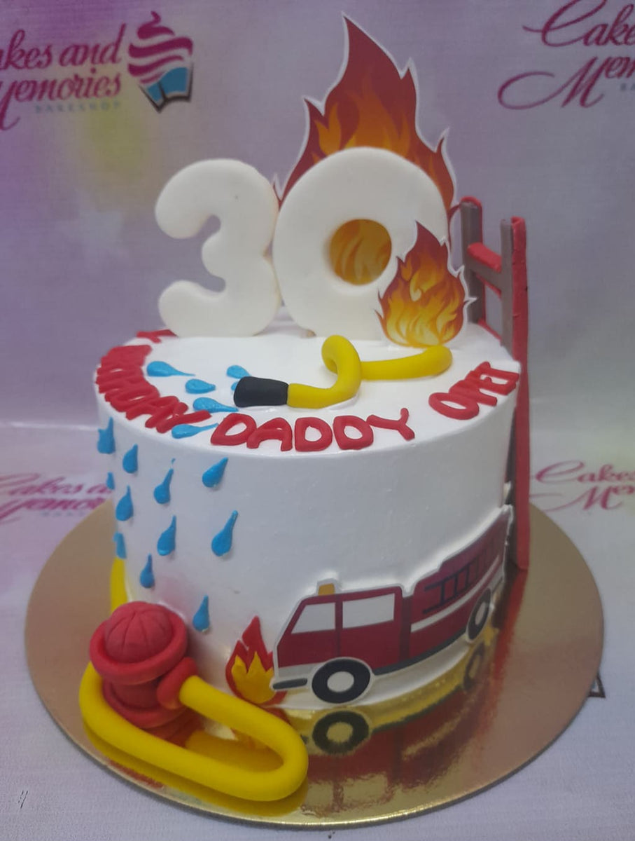 Fire Fighter Cake - 1102 – Cakes and Memories Bakeshop