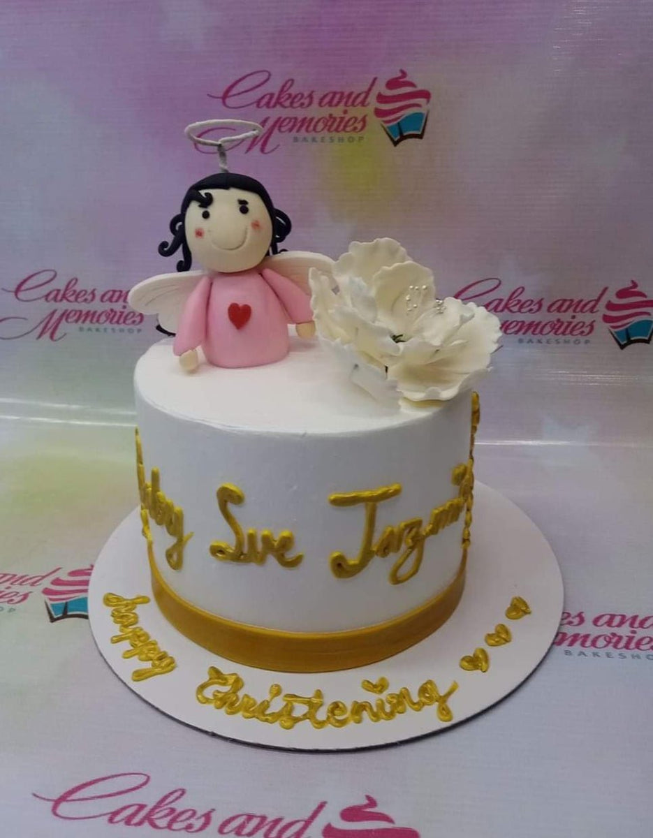 Christening Angel Cake - 1105 – Cakes and Memories Bakeshop