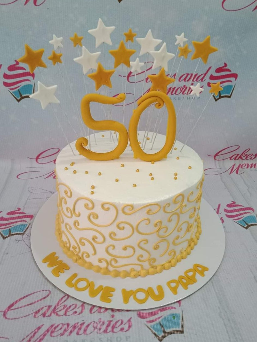 Fifty Cake - 1114 – Cakes and Memories Bakeshop