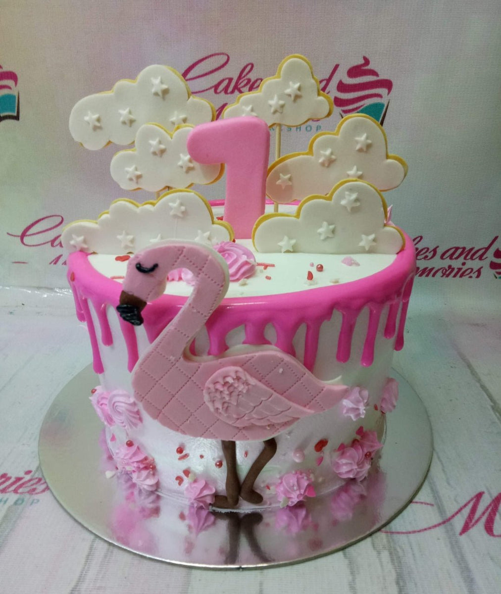 Flamingo Cake - 1101 – Cakes and Memories Bakeshop