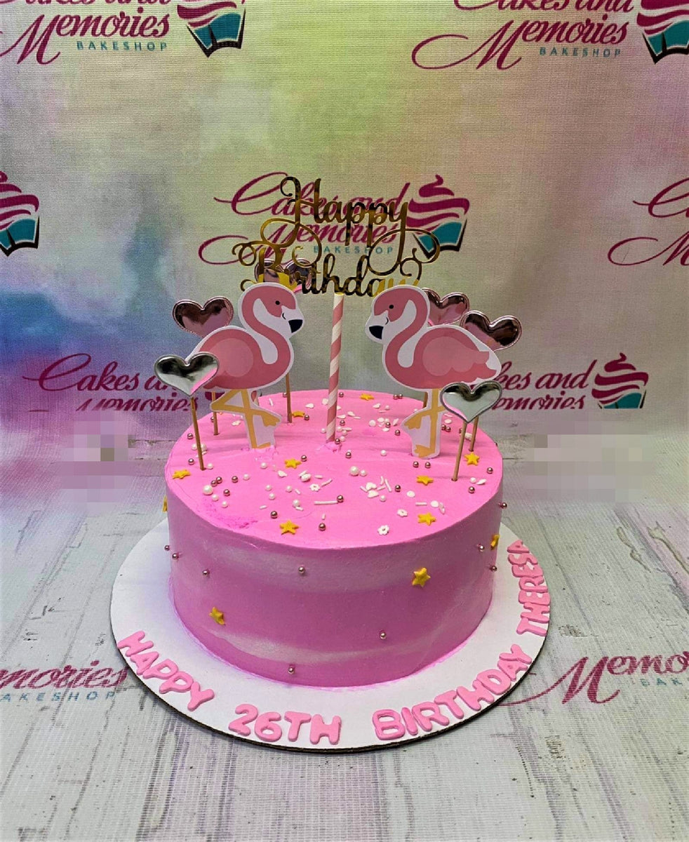 Flamingo Cake - 1119 – Cakes and Memories Bakeshop