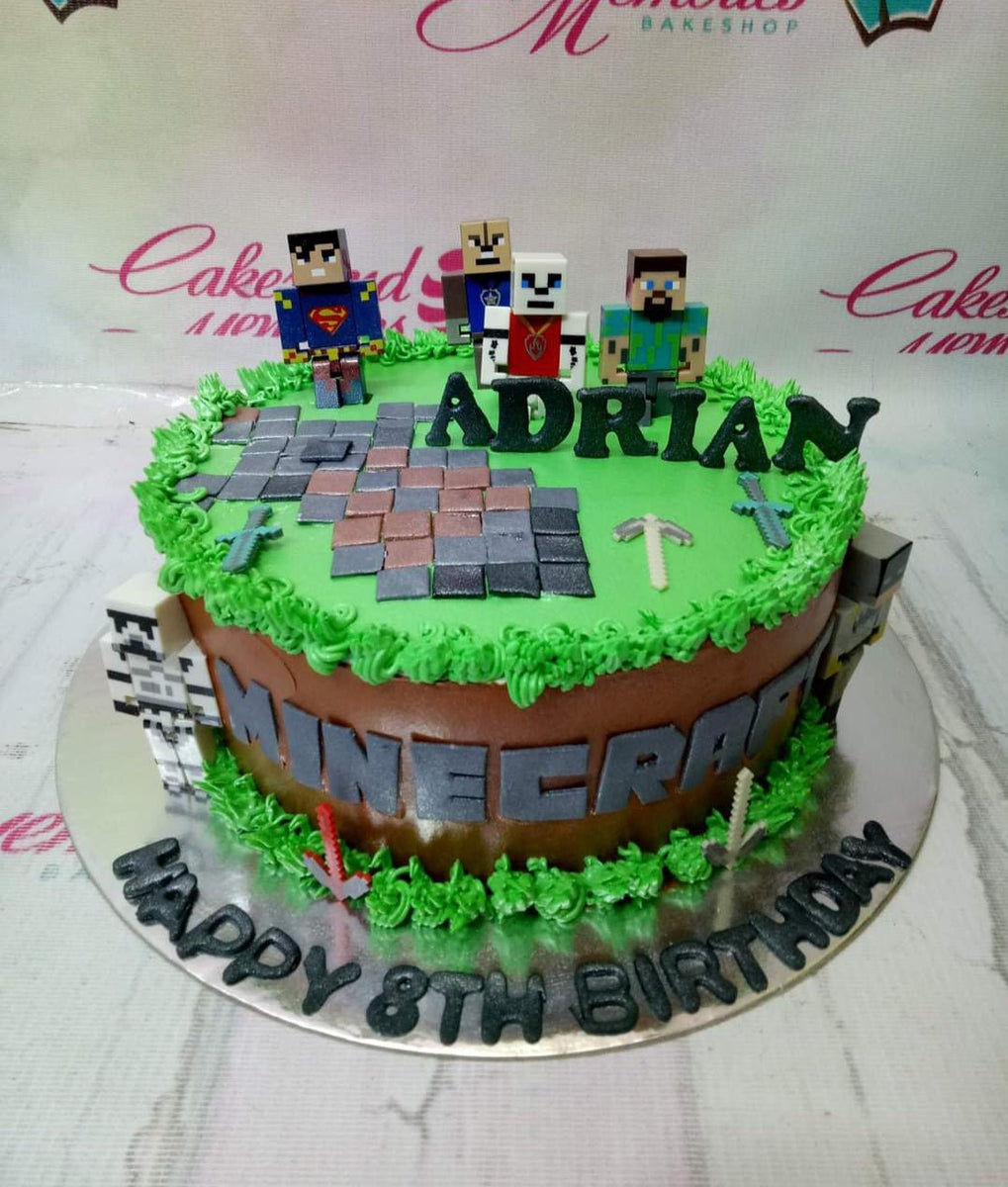 Minecraft Cake - 1102 – Cakes and Memories Bakeshop