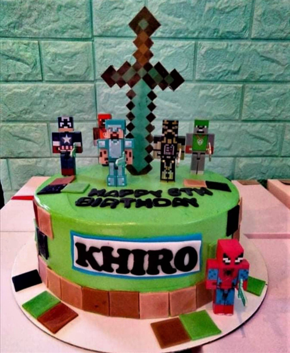 Minecraft Cake - 1107 – Cakes and Memories Bakeshop