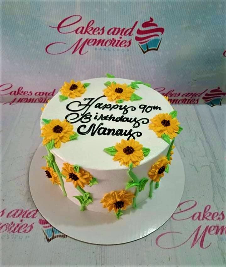 Sunflower Cake - 1114 – Cakes and Memories Bakeshop