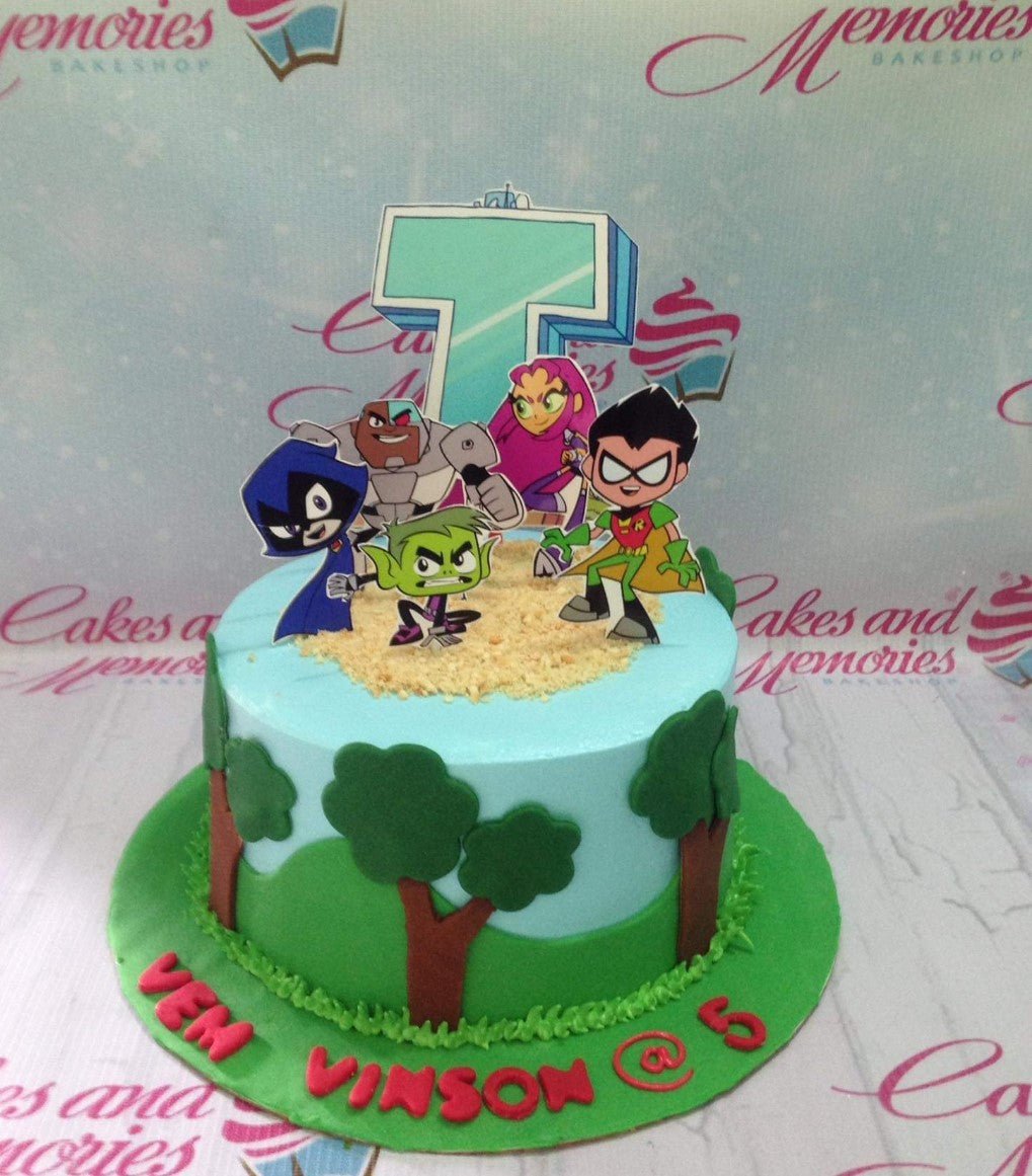 Teen Titans Cake - 1101 – Cakes and Memories Bakeshop