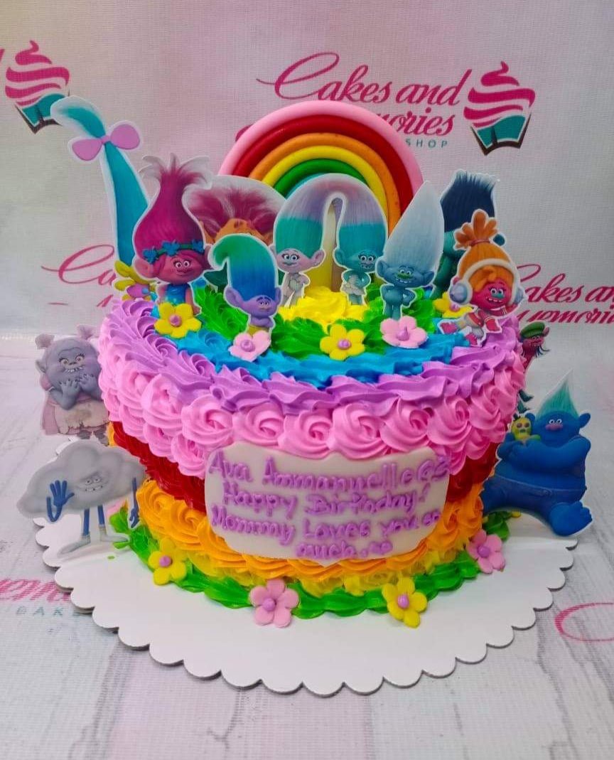 Trolls Cake - 1108 – Cakes and Memories Bakeshop