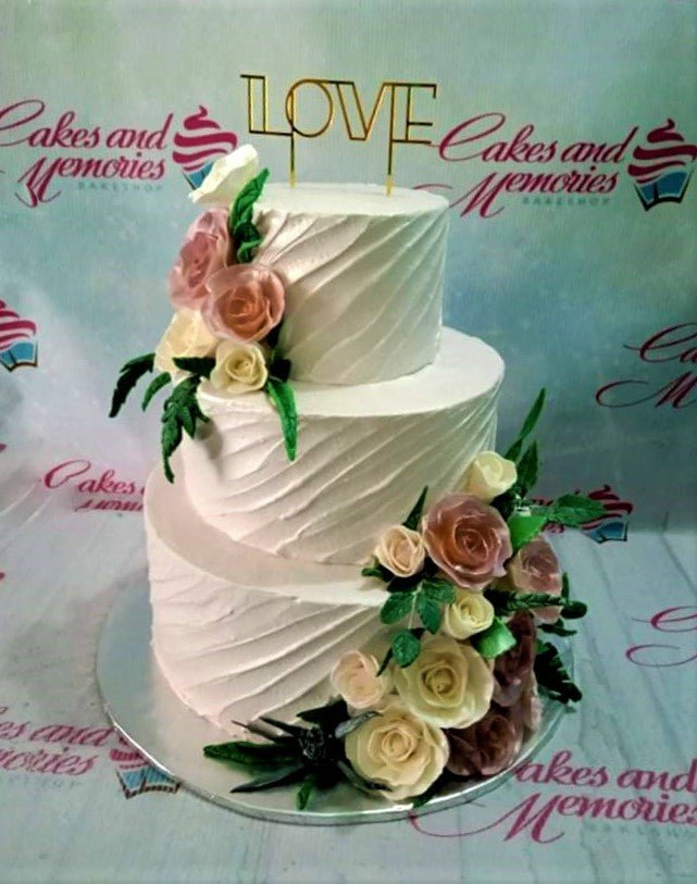 Wedding Cake - 3314 – Cakes and Memories Bakeshop