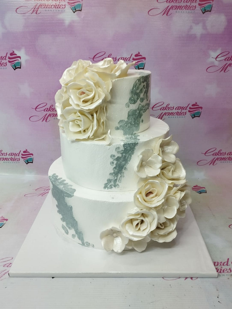 Wedding (Silver) Cake - 3318 – Cakes and Memories Bakeshop